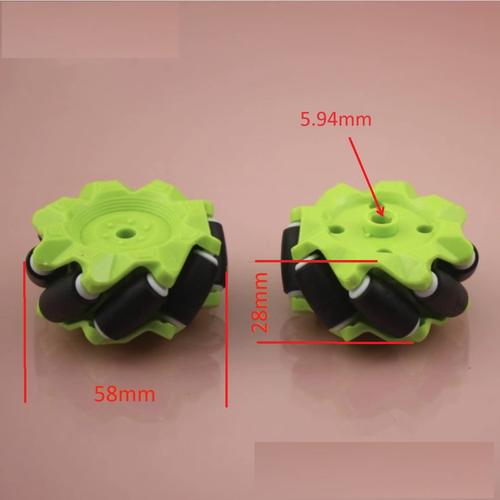Jual Roda Robot Mecanum wheel omni wheel omni directional 58mm sepasang ...