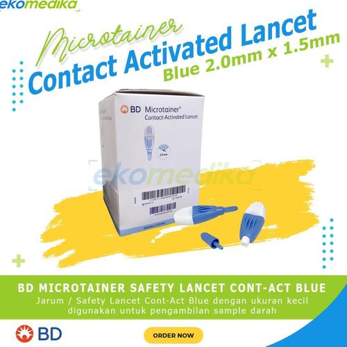 Jual Bd Lancet Contact Activated / Blue Lancet / Bd Microtainer Safety ...