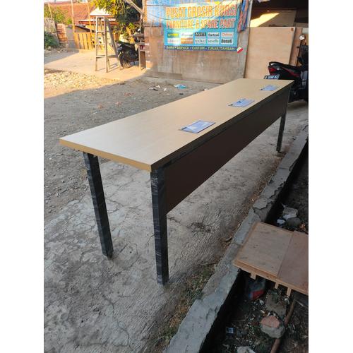Jual PF || Meja panjang kaki besi ukuran 240*60*75 kotak kabel box ...