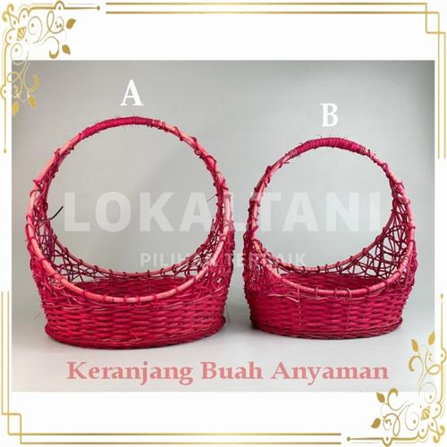 Jual Keranjang Bambu Bulan Sabit / Keranjang Sangjit Merah / Imlek - B ...