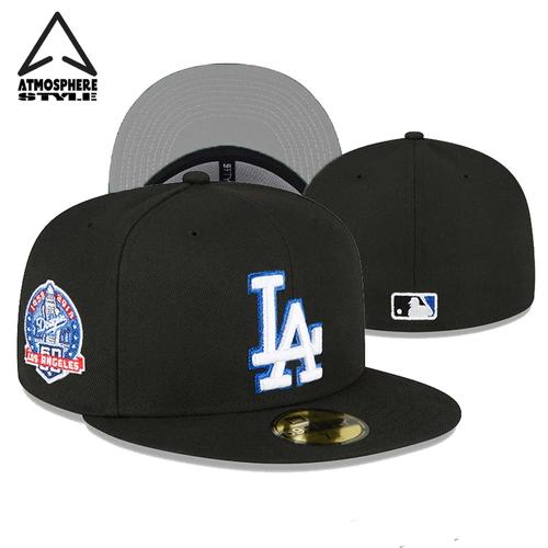 Jual Topi LA Dodgers Black White List Blue World Serries Built Up ...