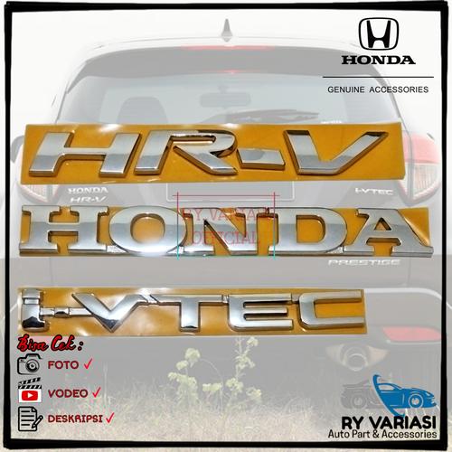 Jual Emblem HR-V original Honda/ Tulisan Merk Logo HRV - i-vtec, Full ...