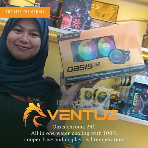 Jual VENTUZ - AIO WATER COOLING OASIS 240MM ARGB (LED TEMP,ARGB,LGA1700) - Kota Surabaya ...