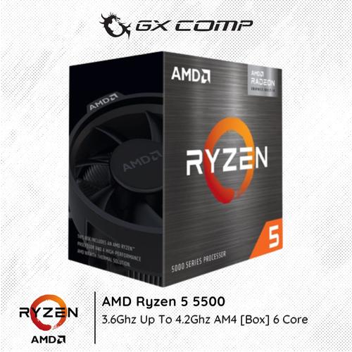 Promo AMD Ryzen 5 5500 3.6Ghz Up To 4.2Ghz AM4 [Box] 6 Core - AMD ...