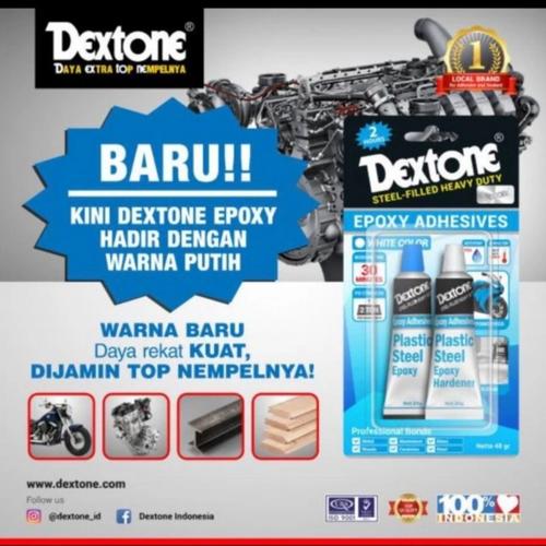 Jual Dextone Plastic Steel Lem Epoxy Adhesive 2 jam - Putih - Jakarta ...