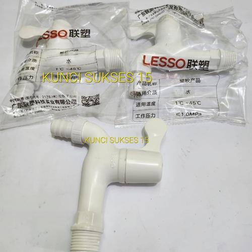 Jual Kran Taman 1/2" inch PVC LESSO Body Pendek / Kran Taman Lesso ...