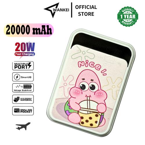 Promo WANKEI PowerBank 20000 mAh Cute Mini KartunScreen Digital Display ...