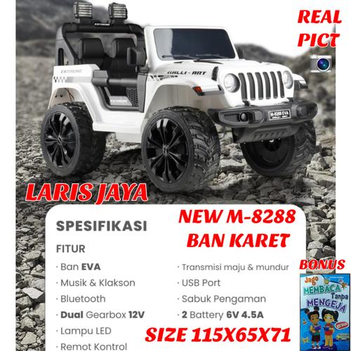 Jual MOBIL AKI ANAK PMB M 8288 BAN KARET mobilan aki jeep rubicon pmb ...