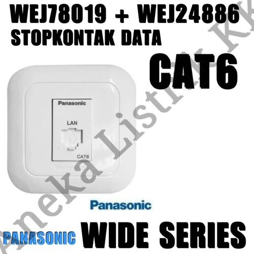 Jual PANASONIC WIDE WEJ78019 + WEJ24886 STOP KONTAK DATA LAN CAT6 CAT 6 ...