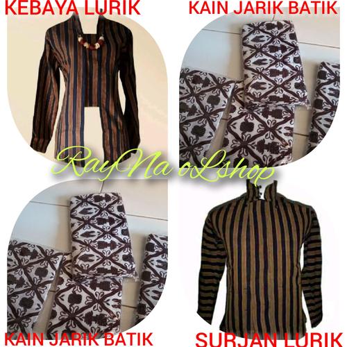 Promo BAJU COUPLE LURIK (KEBAYA LURIK WANITA & SURJAN LURIK PRIA), KHAS ...