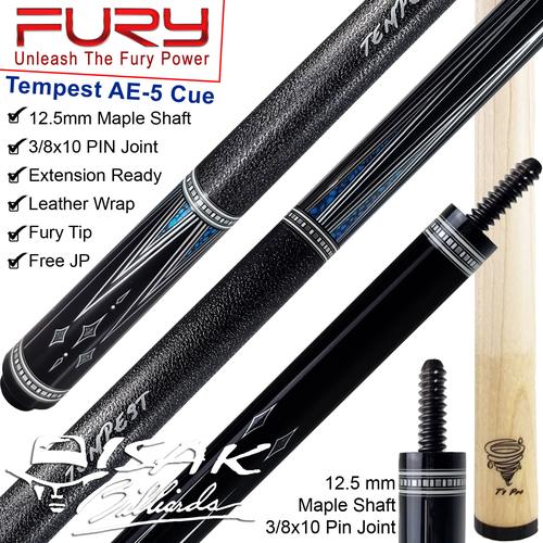 Jual Fury Tempest AE-5 Pool Cue - 12.5mm Tip Stick Billiard Med ...