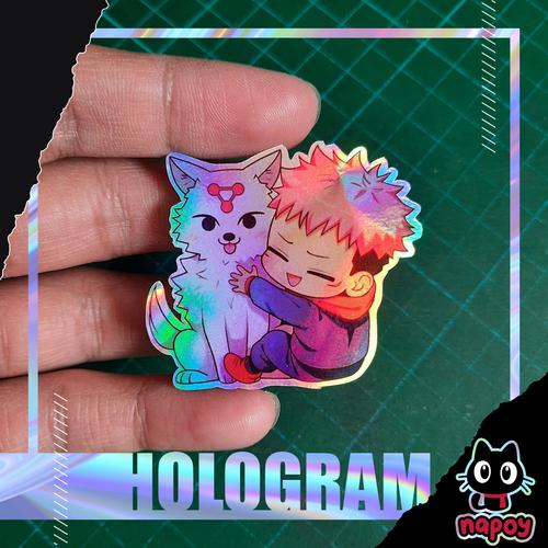 Jual Stiker Hologram Anime Jujutsu Kaisen Yuji Itadori Dog - Jakarta ...