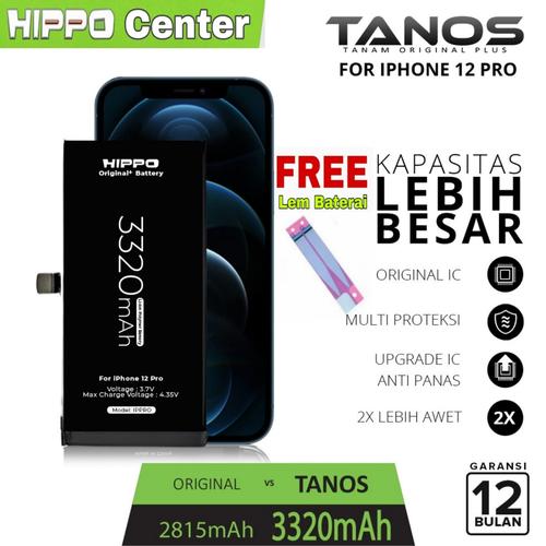 Promo Hippo Baterai iPhone 12 Pro Battery Hippo Tanos iPhone 12 Pro ...