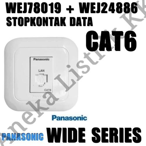 Jual PANASONIC WIDE WEJ 78019 + WEJ 24886 STOP KONTAK DATA LAN CAT6 CAT ...