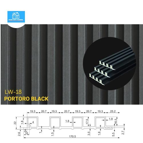 Jual wpc wallpanel hitam polos LW-18 Portoro Black panjang 2,95m/lembar ...