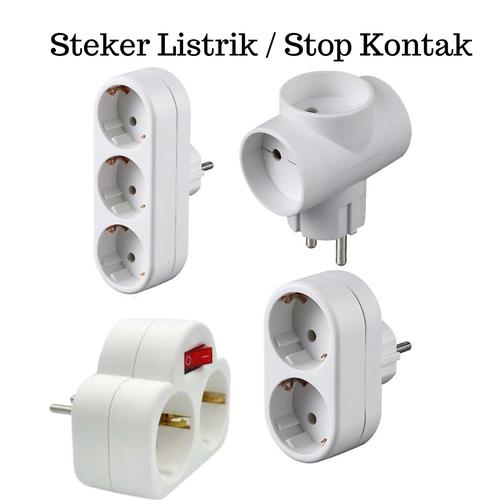 Jual Steker Listrik Stop Kontak Power Adapter UE Grounding Socket - D ...