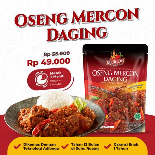 Jual Mercon Merah Putih - Oseng Mercon Daging 150 Gram, Level Pedas ...