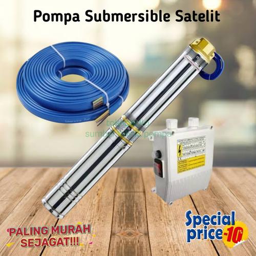 Jual POMPA AIR SATELIT/SIBEL 3 INCH 0.5HP 370 WATT AIRPLUS PLUS KABEL ...
