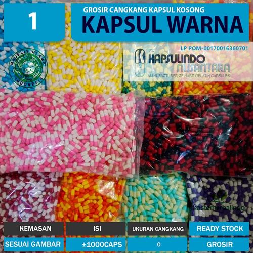 Jual cangkang kapsul kosong warna #1 isi 1000 caps - ORANGE YELLOW ...