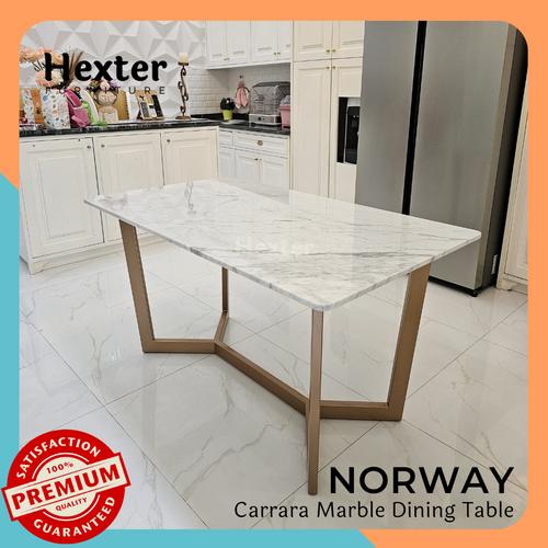 Jual NORWAY - Meja Makan Marmer Asli Mewah - Carrara Marble Dining ...