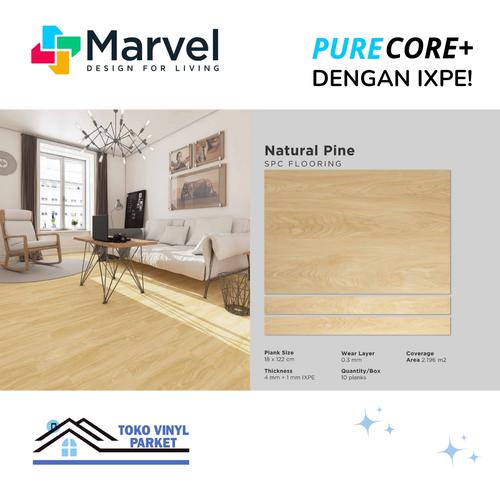 Jual lantai kayu spc 5mm klik Natural Pine marvel purecore/box - Jakarta Selatan ...