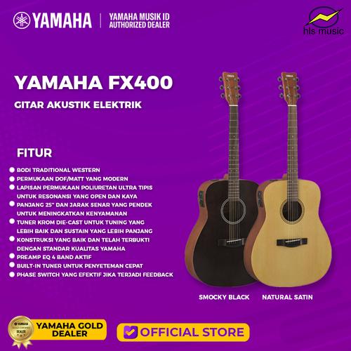 Promo Yamaha FX400 / FX 400 / FX-400 Gitar Akustik Elektrik - Natural ...