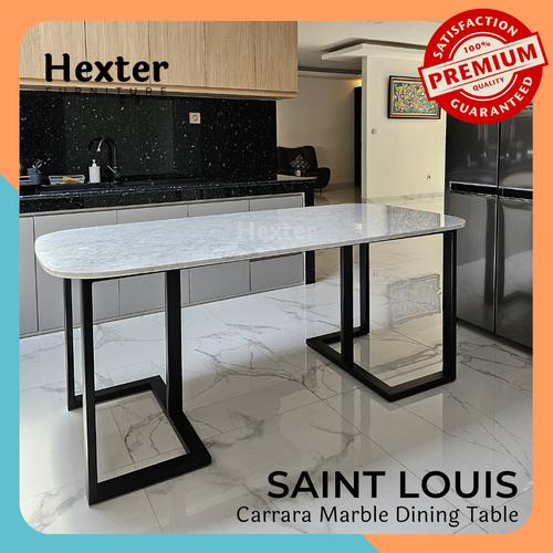 Jual SAINT LOUIS - Meja Makan Marmer Asli Carrara Marble Dining Table ...