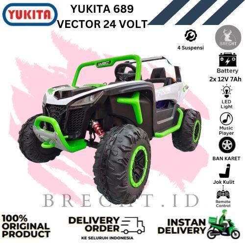 Jual Mainan Anak Mobil Aki Yukita 689 VECTOR 24 Volt 4 Suspensi - Hijau ...