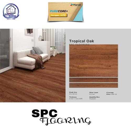 Jual lantai spc 5mm motif kayu marvel pure core tropical oak/box - Kab ...