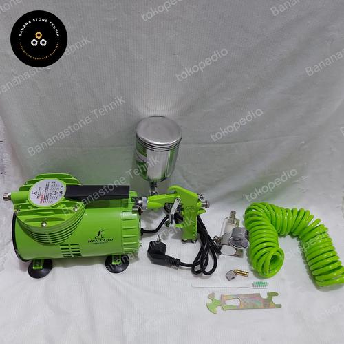 Jual MINI COMPRESSOR / KOMPRESSOR MINI + SPRAY GUN + SELANG SET KENTARO ...