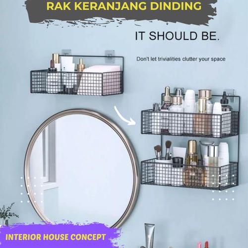 Promo Rak Gantungan Dinding Besi Model Jaring Keranjang Dinding ...