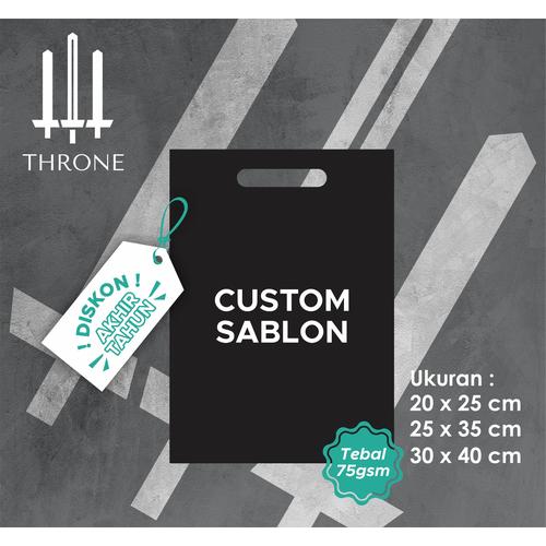 Jual Custom sablon tas spunbond plong - 30X40, Maroon - Kab. Gresik ...