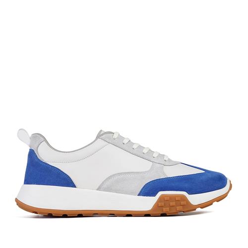 Promo Prabu - Elang Blue Sepatu Kulit Sneakers Pria Biru - 43 Cicil 0% ...