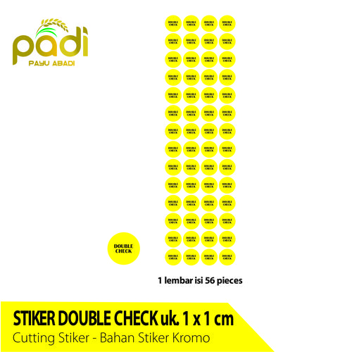 Jual stiker double check kuning 1x1 cm | 1 lembar isi 56 pieces - Kota ...