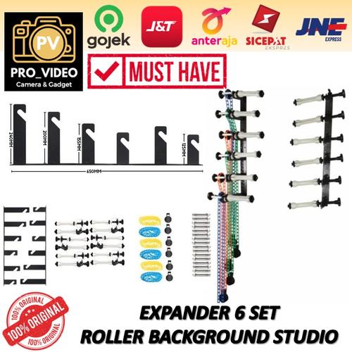 Jual Expander 6 set Background Bar Manual Stand kain Layar Roller ...