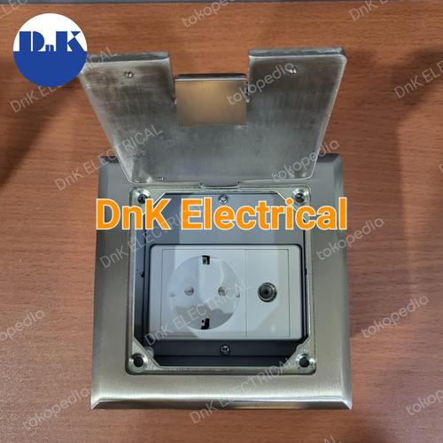 Jual Stop Kontak / Stopkontak Lantai Merk VNB 120 ( frame+shuko+tv ...