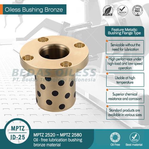 Jual Bushing Oiless MPTZ ID = 25mm Oil-free/ self-lubricating graphite ...