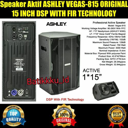 Jual Speaker Aktif ASHLEY VEGAS 915 VEGAS915 ORIGINAL 15 INCH DSP FIR - Jakarta Barat - Batikkku ...