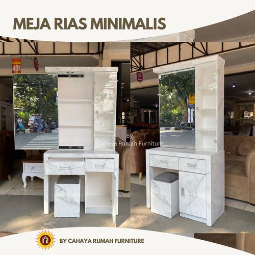 Jual meja rias minimalis modern + Lampu + kursi - MODEL HPL (A) - Kota ...