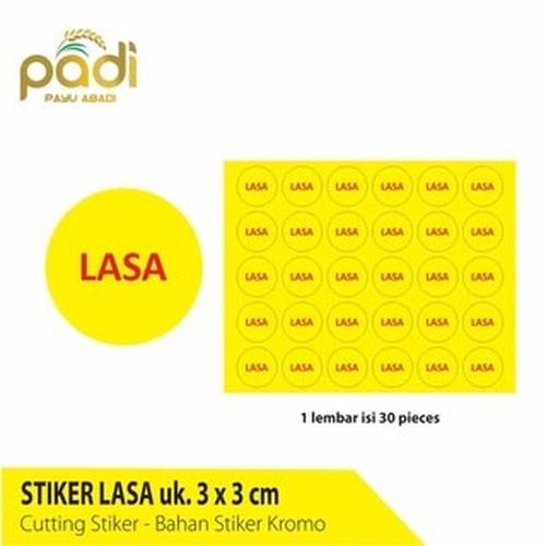 Jual stiker lasa kuning 3x3cm | 1 lembar isi 30 pieces - Kota Depok ...