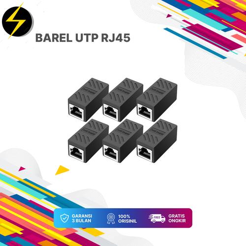 Jual Penyambung Sambungan LAN Cat6 Barel Besi RJ45 Cat 6 Female To ...