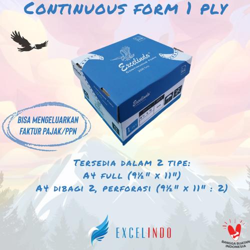 Jual Continuous Form 1 ply HVS UKURAN FULL/PERFORASI merk Excelindo ...