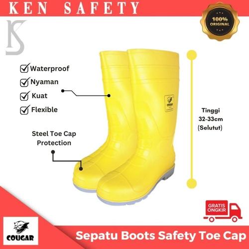Promo Sepatu Boots Safety Cougar Toe Cap Selutut Berkualitas ...