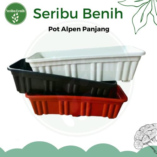 Jual Pot Panjang Alpen 50 Putih - Pot Segi Cantik 50cm Tanaman Bunga ...