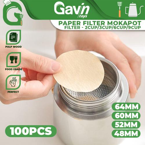 Jual Paper Filter Mokapot Kertas Saringan Kopi 100Pcs Micro Filter Moka ...