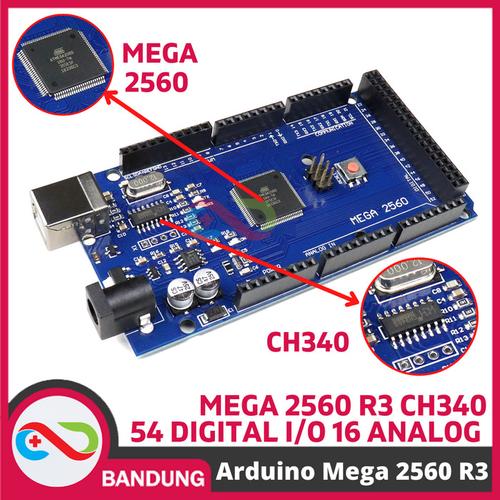 Jual Arduino Mega 2560 R3 Ch340 Compatible Board Arduino Mega2560 16u2