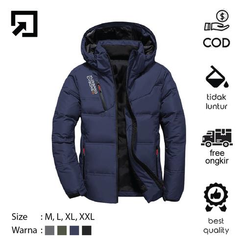 Jual Jaket Tebal Pria Waterproof Motor Winter Urban Jacket Musim Dingin - Blue, L - Kota Bandung ...