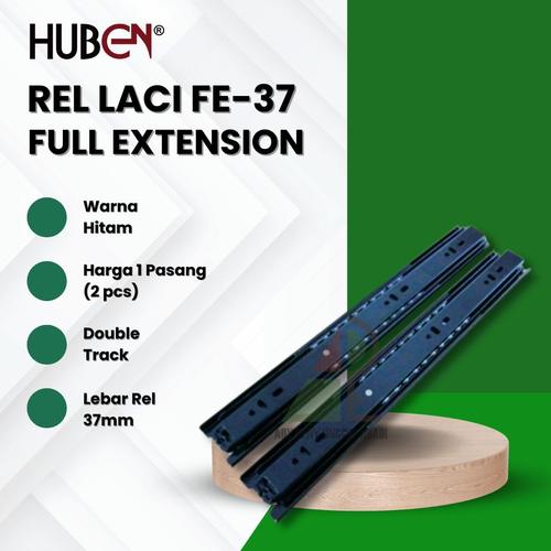 Jual Rel Laci Lemari / Meja Dobel Full Extension Huben FE-37 - 25 cm ...