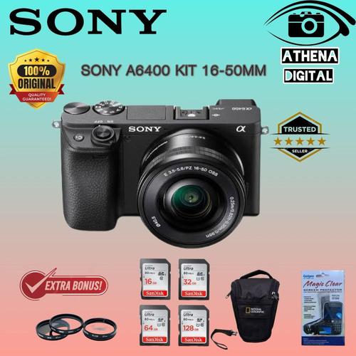 Jual SONY ALPHA A6400 KIT 16-50MM / SONY A6400 KIT 16-50MM / SONY A6400 - BODY+LENSA, PAKET ...