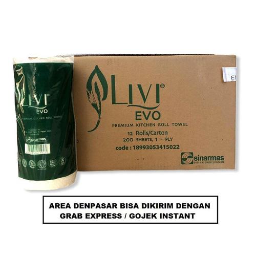 Jual LIVI Tissue Kitchen Roll Towel 1 box isi 12 rolls - Hand Roll ...